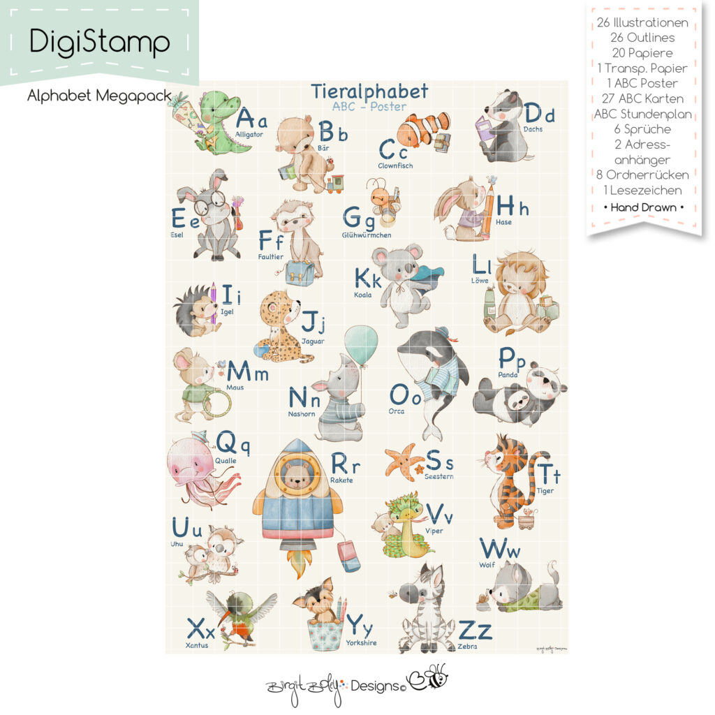 Digistamp ABC Mega Pack - Birgit Boley Designs