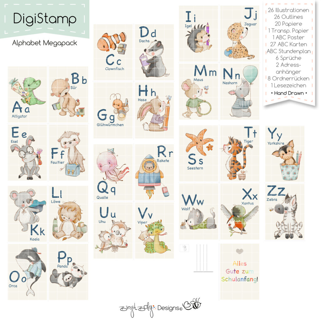 Digistamp ABC Mega Pack - Birgit Boley Designs